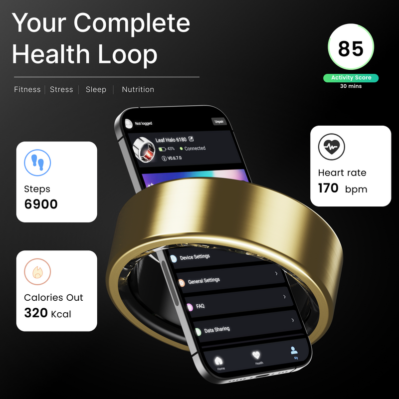 LEAF HALO SMART RING (LUXE GOLD) + SIZING KIT